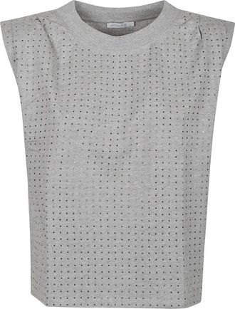 Patrizia Pepe Femme, Tops, Gris, Taille: 36 FR Top Orn&eacute; de Clous