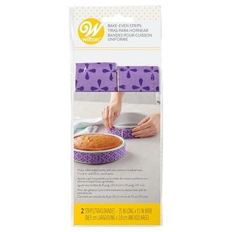 Wilton Bake Even Cake Strips, 2-St&uuml;ck Backstreifen, Verstellbare Kuchenstreifen f&uuml;r Kuchenherstellung, Kuchenform Streifen, 2-St&uuml;ck, Violett