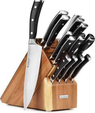 W&uuml;sthof Wusthof Classic Ikon Profi Messerset 16-teilig mit Akazie Block