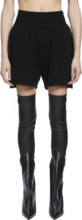 Rick Owens Tower Shorts in Felt Cashmere