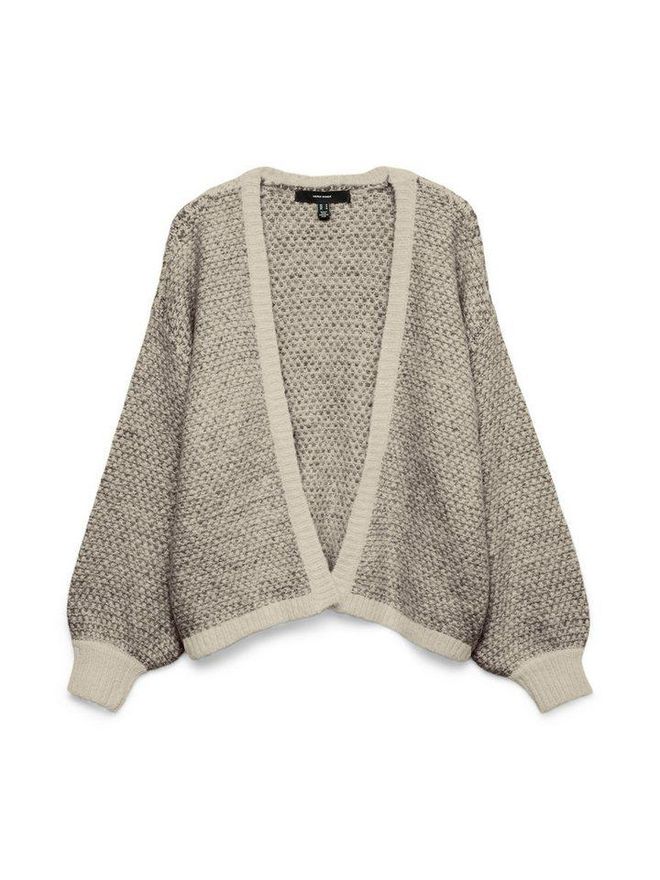 Strickjacke VMLOVELY LS OPEN CARDIGAN mit Wolle und Stretch