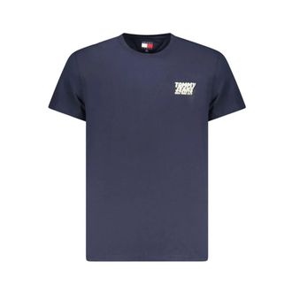 Tommy Hilfiger Blau Baumwolle Herren T-Shirt - - Tops - Herren - Blau - XL