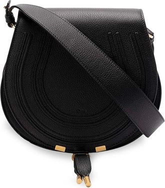 Chlo&eacute; Marcie Saddle Bag - Femme - Sacs - Noir - Taille: ONE Size