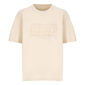Maison Margiela Over Beige Baumwoll-T-Shirt - - Tops - Herren - Beige - XS
