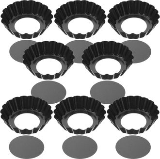 BESTONZON 8stücke Teiliges Mini Tarteform Aus Hochwertigem Mit Abnehmbarem Boden Für Mousse-kuchen Desserts Und Backen Für Hochzeiten Und Feiern