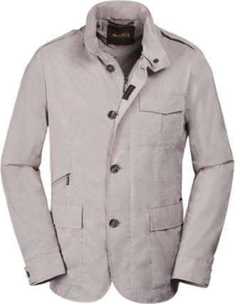 Moorer Homme, Vestes, Beige, Taille: 3XL Veste saharienne avec poches plaqu&eacute;es