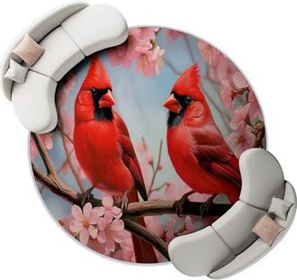Generic Rouge Tapis Rond Lavable, Motif Nature Oiseaux Fleurs De Cerisier pour Enfants Salon Chambre &agrave; Coucher Salle &agrave; Manger ou Salle de Jeux Tapis Doux et M