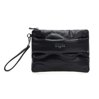 Blauer Wave Eco-Leder Clutch Strip Schwarz - - Bags - Damen - Schwarzk - ONE SIZE