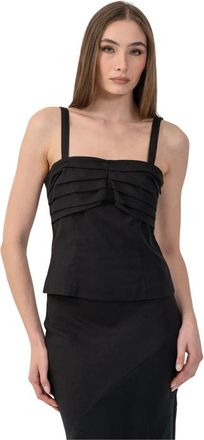 Kocca Femme, Tops, Noir, Taille: 38 FR Haut Chic Arrivant &agrave; la Taille