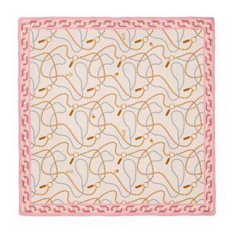 Le Parmentier Rosa Seidenkette & Perlen Schal - - Accessories - Damen - Rosa - ONE SIZE