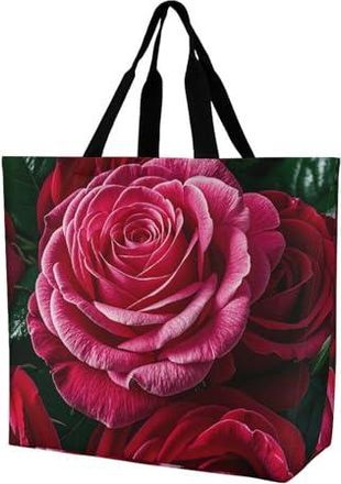 Generic Roses Fleur De Nombreuses Sac A Main Femme D&eacute;contract&eacute; Sacs De Courses Pliable Sac Cabas Pour Travail Quotidienne Universit&eacute;