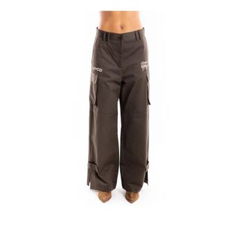 Brand Unique Femme, Pantalons, Brun, Taille: 42 FR Cargo Wide Pantalons