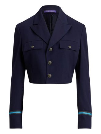 Ralph Lauren Collection blazer Nell &agrave; coupe crop - Bleu