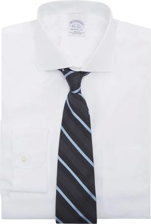 Brooks Brothers Homme, Chemises, Blanc, Taille: XL Regent Fit Non-Iron Spread Chemise &agrave; Col Classique