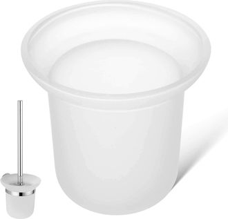 BESPORTBLE Toilettenb&uuml;rsten-Basisbecher, Milchglas Toilettenb&uuml;rstenschale Keine L&ouml;cher Toilettenb&uuml;rstenhalter Wandmontage Multifunktionale Aufbewahrungsl&ouml;sung f&uuml;