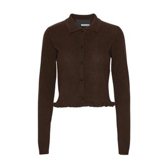 Rotate Gestrickter Polo-Cardigan - - Knitwear - Damen - Braun - XS