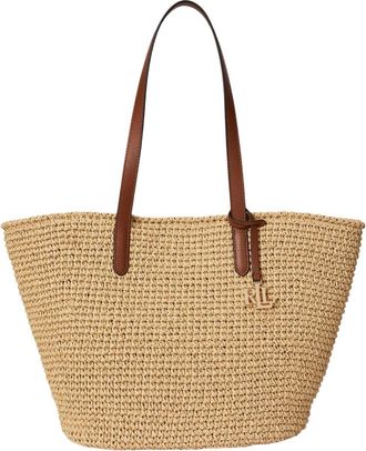 Ralph Lauren Femme, Sacs, Beige, Taille: ONE Size Lainey Lg Tt-Tote-Large