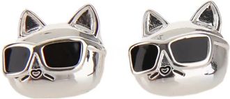 Karl Lagerfeld Femme, Accessoires, Gris, Taille: ONE Size K/Ikonik 2.0 Choupette Studs
