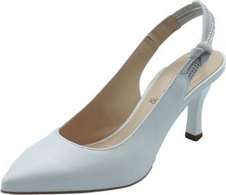 Nero Giardini E618341DE Nappa Blanc Sandales &agrave; pointe &eacute;l&eacute;gantes pour femme en cuir avec sangle et tacc, Blanc, 37 EU