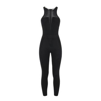 Elisabetta Franchi Strick-Jumpsuit ohne &Auml;rmel - - Jumpsuits & Playsuits - Damen - Schwarzk - XL