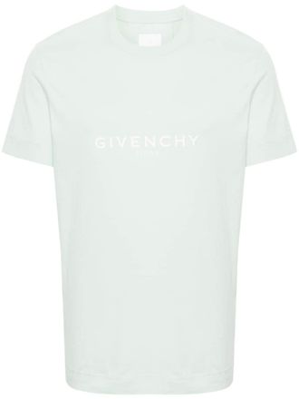 Givenchy t-shirt en coton &agrave; logo imprim&eacute; - Vert