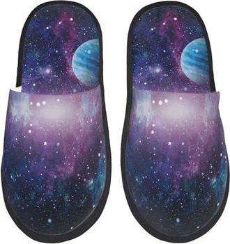 Generic Pantoufles De Maison Plan&egrave;tes, &Eacute;toiles Et Galaxies1 Unisexe Pantoufles En Coton Antid&eacute;rapant Chaussons Pour Spa H&ocirc;tel Femmes M