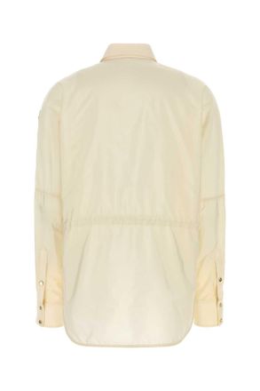 Moncler Womens Cream Wool And Nylon Shirt 050 Exterior: Virign Camicie