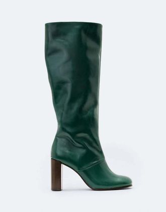 AllSaints Marisa botte haute en vert bouteille