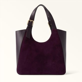 Furla Dora Tote-bag L Toni Winter Bloom Violett Wildleder + Sidney-kalbsleder Damen