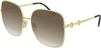 Gucci Oversized Square Sonnenbrille - - Accessories - Damen - Gelb - 61 MM