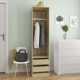 vidaXL Vidaxl - Garde-robe avec tiroirs Ch&ecirc;ne sonoma 50x50x200 cm Agglom&eacute;r&eacute;
