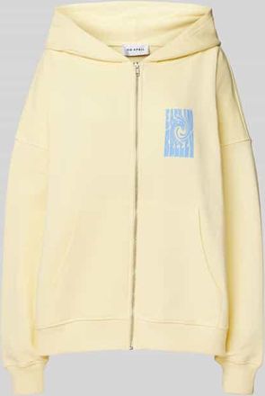 Oh April Oversized Sweatjacke mit Label-Print