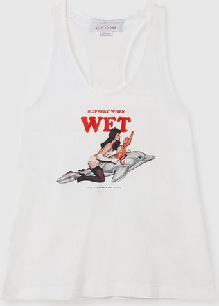 Stella McCartney Jeff Koons Slippery When Wet Tank, Woman, Pure white, Size: XS