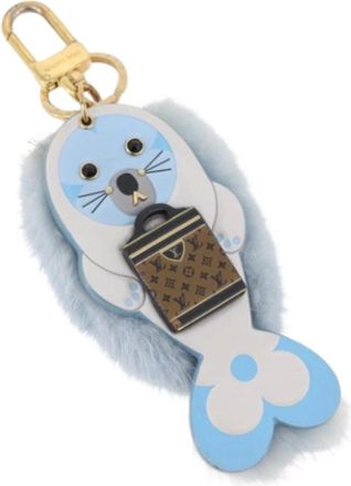 Louis Vuitton Pre-owned Fur porte-cls - Femme - Pre-owned - Bleu - Taille: ONE Size
