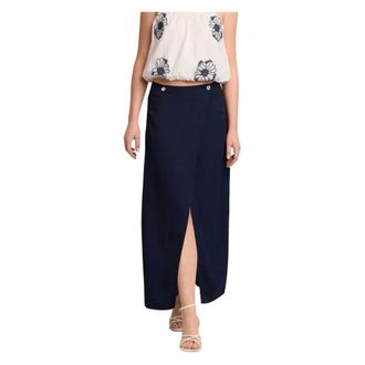 Kocca Femme, Jupes, Bleu, Taille: 38 FR Jupe longue ajust&eacute;e et tendance