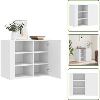 vidaXL The Living Store - vidaXL Wandregal Wei&szlig; 75x35x60 cm Holzwerkstoff