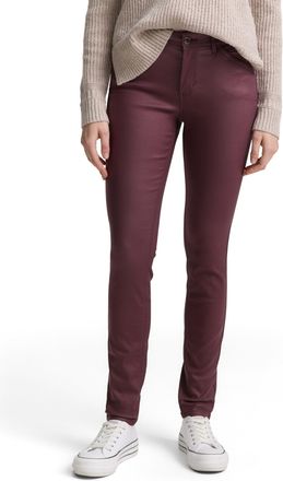 Tom Tailor Damen 1047856 Coated TTLUCIE Skinny Jeans, 14405-Zinfandel Red, 33W / 32L
