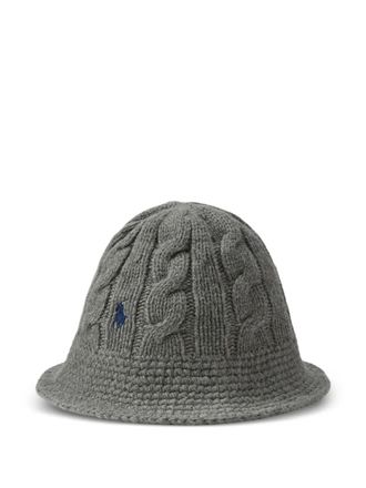 Polo Ralph Lauren bob en maille torsadée - Gris