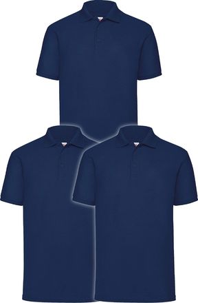 Fruit Of The Loom Herren 63-402-0 Poloshirt, Dunkelblau, XL (3er Pack), dunkelblau, L