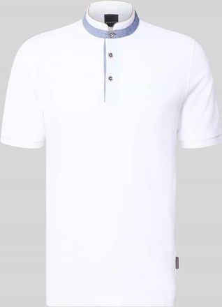 Bugatti Slim Fit Poloshirt mit Stehkragen