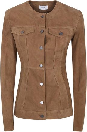 Haikure Femme, Vestes, Brun, Taille: 42 FR Temple Suede Palazzo Leg Pantalons