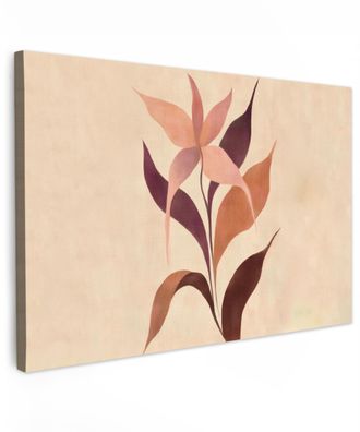 MuchoWow &copy; Leinwandbild Gro&szlig; 120x80 cm XXL Dekoration Wohnzimmer Bilder Pictures Wall Decoration Living Room Wohnungs Deko Moderne Bild Minimalistisch - Blume 