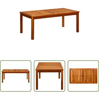 vidaXL Holz Tisch - Garten-Couchtisch 110x60x45 cm Massivholz Akazie