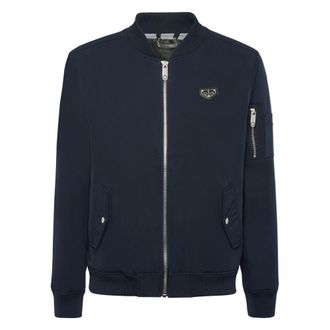 Philipp Plein Homme, Vestes, Bleu, Taille: XL Blouson aviateur en nylon