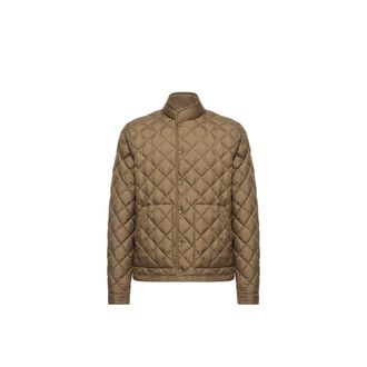 Moncler Moncler Oise Diamond Quilted Short Down Jacket, Men, Green, Size: 0