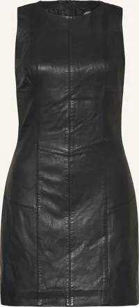 AllSaints Allsaints Lederkleid Vee schwarz
