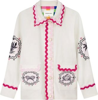 Fab By Fabienne Chapot Fabienne Chapot, Femme, Vestes, Beige, Taille: 40 FR Melodie Embro Jacket