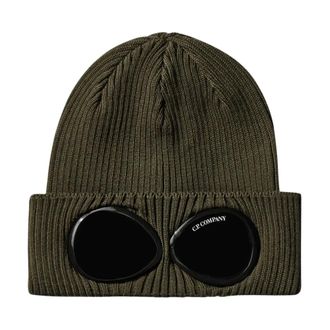 C.P. Company C.p. Company, Homme, Accessoires, Vert, Taille: ONE Size Goggle Beanie