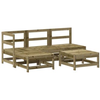 vidaXL Salon de jardin 5 pcs bois de pin impr&eacute;gn&eacute; vidaXL