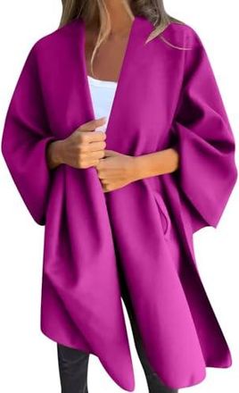 Generic Poncho Femme Hiver Chaud Chale Femme Hiver Chaud Cape Femme Effet enveloppant Manteau Cardigan Manches Chauve-Souris Couverture Ch&acirc;le